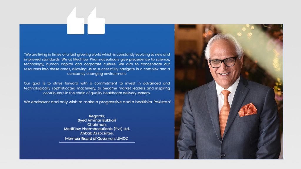 Founder Chairman’s Message – Mediflow Pharma